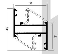 China 7038 8025 744 3825 5020 3831 Aluminum Extrusion Profile for Colombia Windows and Doors for sale