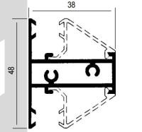 China 7038 8025 744 3825 5020 3831 Aluminum Extrusion Profile for Colombia Windows and Doors for sale