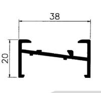 China 7038 8025 744 3825 5020 3831 Aluminum Extrusion Profile for Colombia Windows and Doors for sale