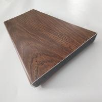 China 5.8-6.0M Length 3D Wood Grain Aluminium Extrusion Profiles for Windows Doors Pergola Floor for sale