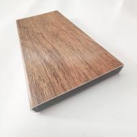 China 5.8-6.0M Length 3D Wood Grain Aluminium Extrusion Profiles for Windows Doors Pergola Floor for sale