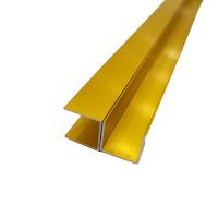 China Customized Thickness Golden Aluminium Profile Strip with Aluminum U Channel Profile for sale