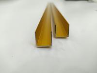 China Mill Finish Gold Color Aluminium Extrusion Profiles for Partition from Professional for sale