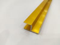 China Mill Finish Gold Color Aluminium Extrusion Profiles for Partition from Professional for sale