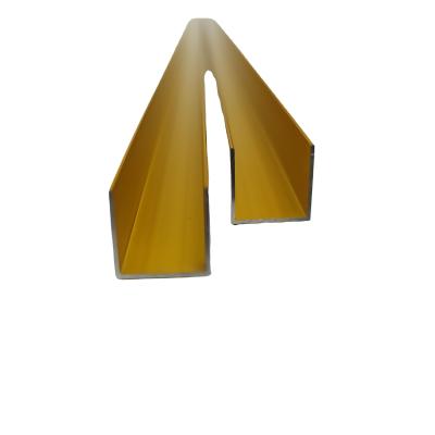 China Shengxin U Channel Aluminium Profiles Gold Color Aluminium Extrusion Profile for sale