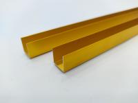 China Shengxin U Channel Aluminium Profiles Gold Color Aluminium Extrusion Profile for sale