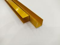 China Shengxin U Channel Aluminium Profiles Gold Color Aluminium Extrusion Profile for sale
