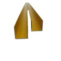 China Custom Aluminium Profiles Gold Anodizing Aluminium Channel Profile with T5 Temper for sale