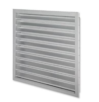 China Exterior Weather Louver Window Aluminium Louver in Mill Finish and Silver Anodized Profile for sale