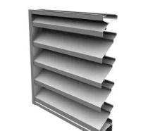 China Exterior Weather Louver Window Aluminium Louver in Mill Finish and Silver Anodized Profile for sale