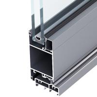 China Grey T3-T8 Aluminium Extrusions Profile for Double Glass Sliding Door by SHENGXIN TOP for sale