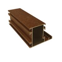 China 6063-T5 Frame Wood Pattern Building Aluminium Extrusion with Push and Pull Opening for sale