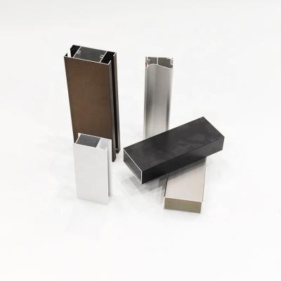 China Shengxin Powder Coating's Black Aluminum Profiles for Sliding Glass Door in 6000 Series for sale