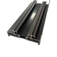 China Shengxin Powder Coating's Black Aluminum Profiles for Sliding Glass Door in 6000 Series for sale