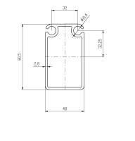China Aluminium Keder Profiles for Frame Tent System Tolerance ±1% Standard GB5237-2008 for sale