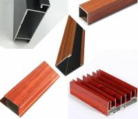 China Electrophoresis Wood Grain Aluminum Profiles for Champagne Color Aluminum Fence Post for sale