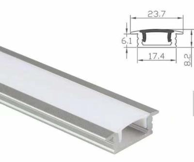China T3-T8 Temper Aluminium Profile For Led Lighting Strip Slim Recessed Aluminum 1m 2m 3m for sale