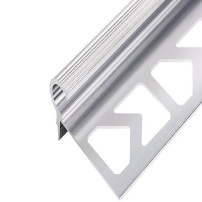 China 2023 Shengxin Bright Silver Aluminium Decorative Stair Nosing Profiles for Floor Trims for sale