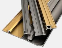 China Gold and Black Aluminium Decor Profiles for Sliding Door Frame and Cabinet Versatile for sale