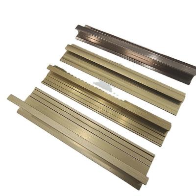 China Alloy Black Gold Metal Decorative U Shape Tile Trimming Corner Profile for Bathroom for sale
