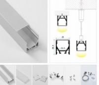 China Super Slim 3 Meter LED Angel Aluminium Profile Channel for Recessed Lighting in Black for sale
