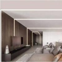 China Flat LED Aluminium Profile for Plaster-In or Ceiling Recessed in Customized Thickness for sale