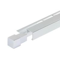 China Aluminium Chrome Square Box Section Tile Trim for 6063 Aluminum Alloy Structure Profile for sale