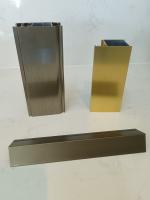 China Polished Golden Aluminium U Channel for 6063-T5 Aluminum Frame Manufacture Profiles for sale