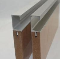 China Wooden Grain Matte Black Kitchen Cabinet Aluminum Profile for Customized Color Glass Door for sale