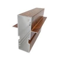 China Wooden Grain Transfter Aluminium Profiles for Glass Doors in Custom Sizes and Designs for sale