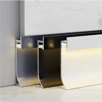 China Modern Apartment Black Aluminum Skirting Profiles with Led Lights GB5237-2008 Standard for sale