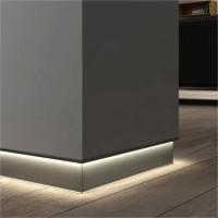 China Modern Apartment Black Aluminum Skirting Profiles with Led Lights GB5237-2008 Standard for sale