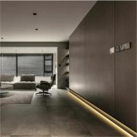 China Modern Apartment Black Aluminum Skirting Profiles with Led Lights GB5237-2008 Standard for sale