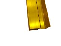 China Customized Colors Golden Aluminium Profile for Decoration in 6063-T5 Aluminum Frame for sale