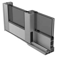 China Customized Colors Sandblasted Anodized Aluminum Profile for South America Sliding Doors for sale