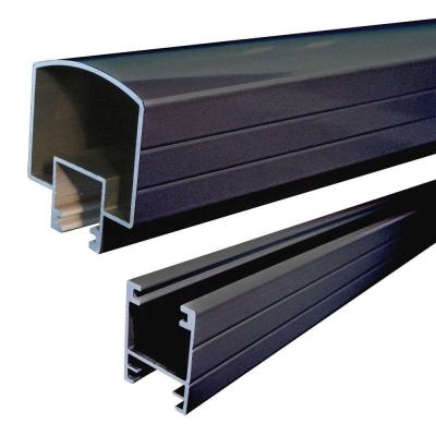 China T5 Aluminum U Channel Glass Handrail Railing Balustrade Post Profile for Terrace Fencing for sale