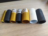 China Customized 0.30mm Thickness Gold Anodizing Aluminium Tube Profile for 5.8-6.0M Length for sale