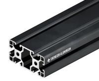 China Tolerance ±1% Wood Grain Custom Black T Slot Aluminium Extrusion 2080 Aluminum Profile for sale