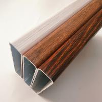 China Aluminum Wood Grain Printed Partition Extrusion Profiles for Doors and Windows Is Alloy for sale