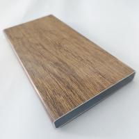China Aluminum Wood Grain Printed Partition Extrusion Profiles for Doors and Windows Is Alloy for sale