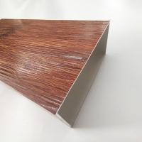 China Aluminum Wood Grain Printed Partition Extrusion Profiles for Doors and Windows Is Alloy for sale