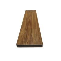 China Customized Color Aluminium Wooden Grain Profile for Decorative Exterior Wall or Fence for sale