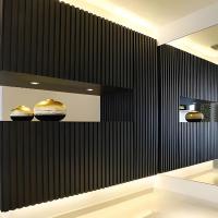 China Customer's Request Aluminium Background Wall Decorative Profiles with Wooden Grain for sale