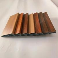 China 0.3mm Above Thickness Wooden Grain Aluminium Extrusion Profile for Windows and Doors for sale