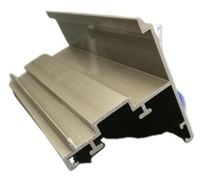 China Custom Length Brush Gold Silver Aluminum Profiles For Sliding Door System T3-T8 Temper for sale