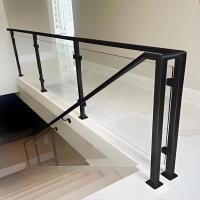 China Farmhouse Style U Channel Frameless Glass Balustrade Handrails for Balcony Stair Railing for sale