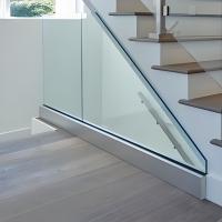 China Farmhouse Style U Channel Frameless Glass Balustrade Handrails for Balcony Stair Railing for sale