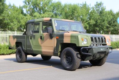 China Warrior 3350 4×4 Diesel Military Pickup Truck - 68kW Engine, 3350mm Wheelbase, Double Cabin Design for sale