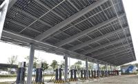 China Solar Panel EV Charging Carport System - 2-in-1 Parking & Charging Solution with 650W Panels and Standard Bolt Connections for sale