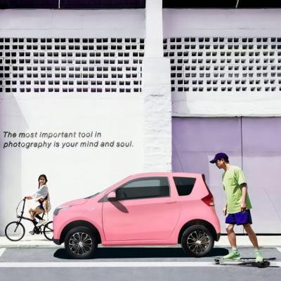 China 2 Doors 2 Seats Mini Electric Car Solar 2 Big Trunk Low City Commuting Vehicle for sale